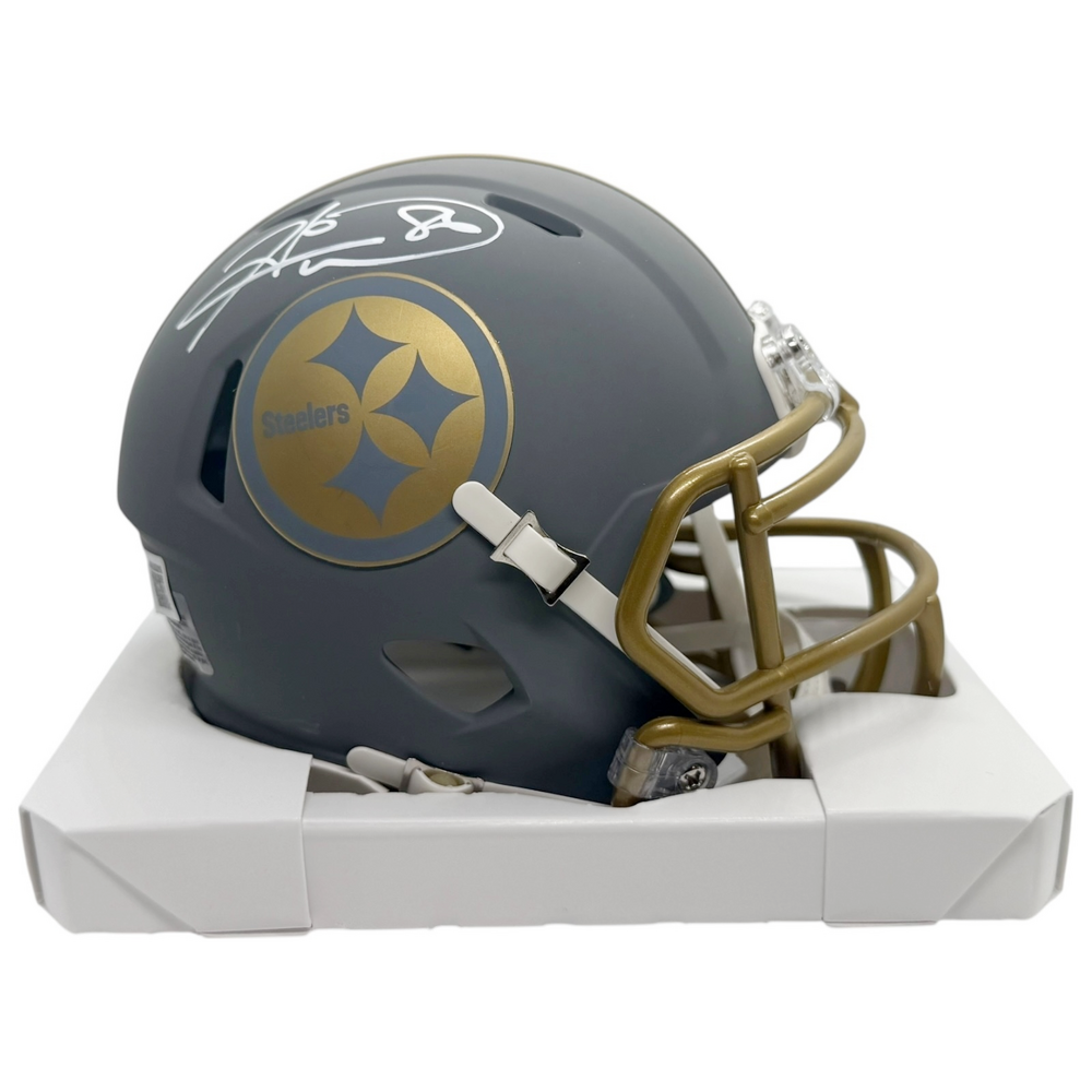 Pittsburgh Steelers Hines Ward Autographed Slate Speed Mini Helmet ...