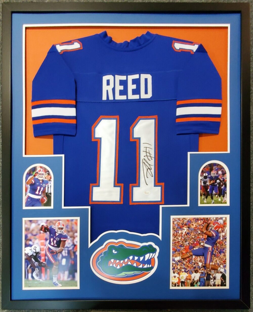 FRAMED FLORIDA GATORS JORDAN REED AUTOGRAPHED SIGNED JERSEY JSA COA ...