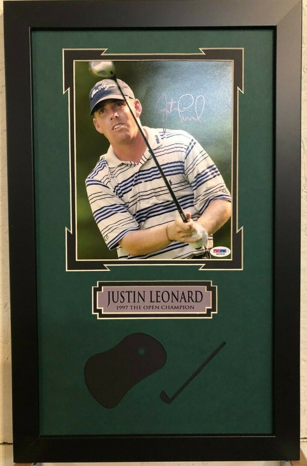 FRAMED SIGNED AUTOGRAPHED JUSTIN LEONARD 8X10 PHOTO PSA COA - Tennzone ...