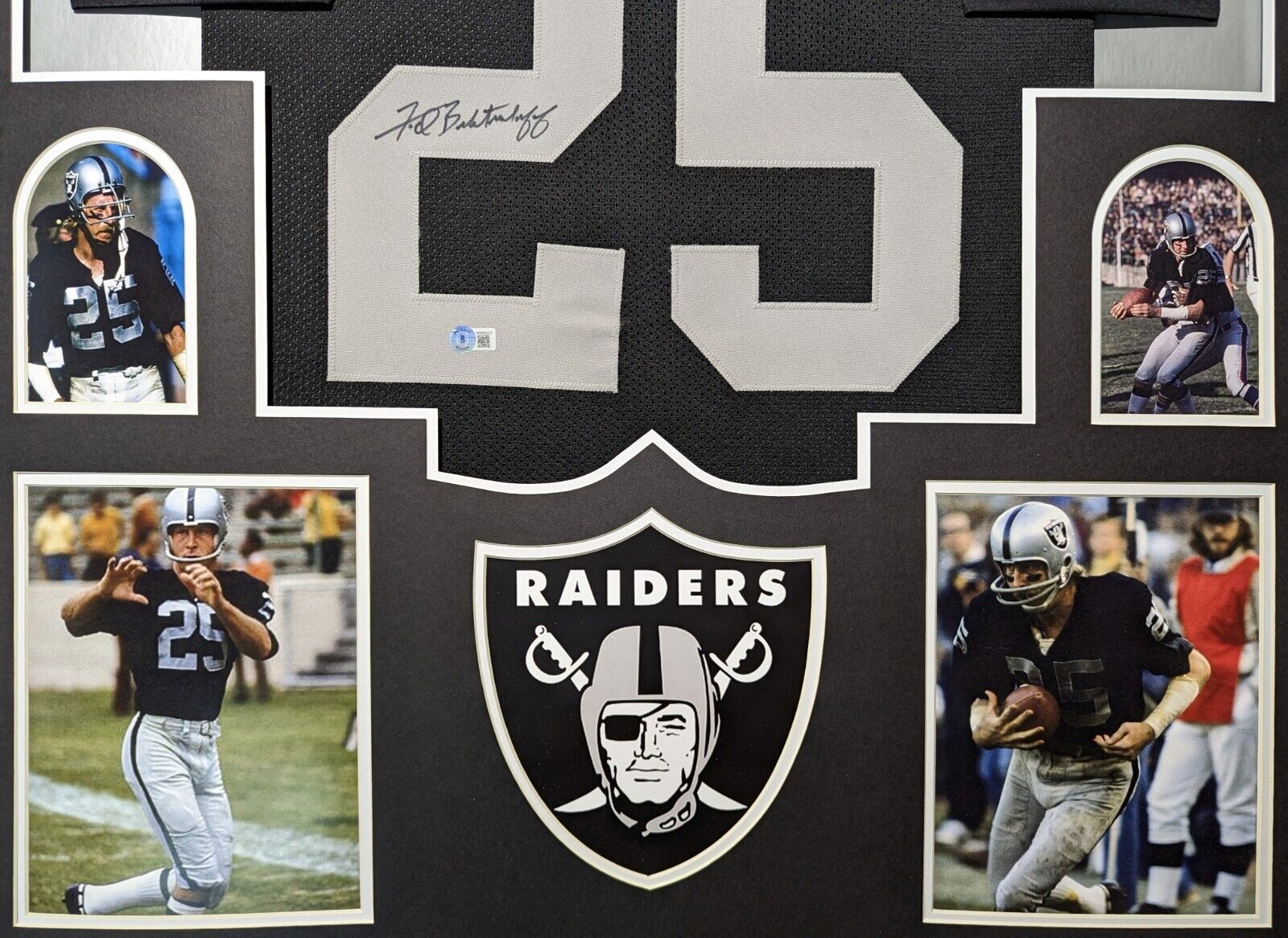 FRAMED OAKLAND RAIDERS FRED BILETNIKOFF AUTOGRAPHED SIGNED JERSEY ...