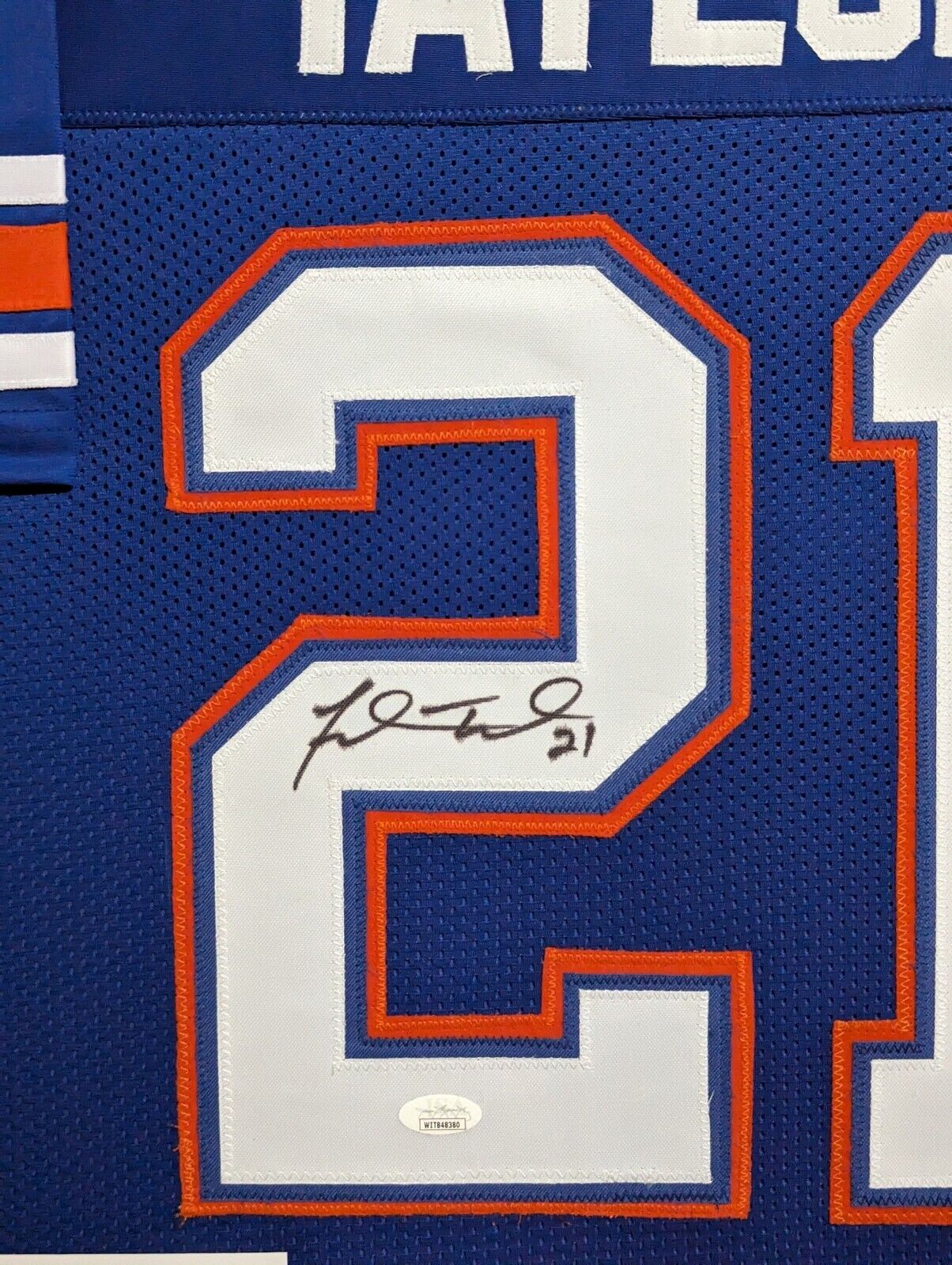 FRAMED FLORIDA GATORS FRED TAYLOR AUTOGRAPHED SIGNED JERSEY JSA COA ...